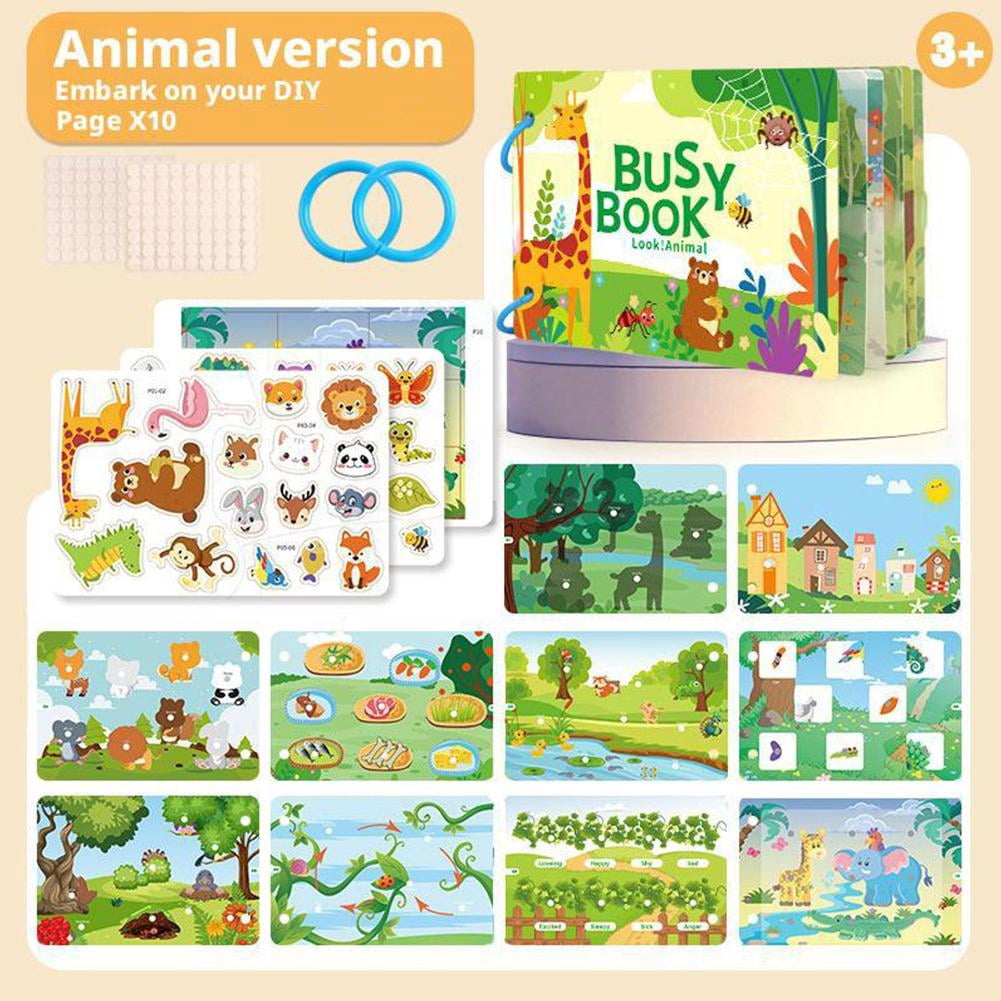 QHUDLV Quiet Busy Book,Montessori Activity,Educational Toddler Learning ...