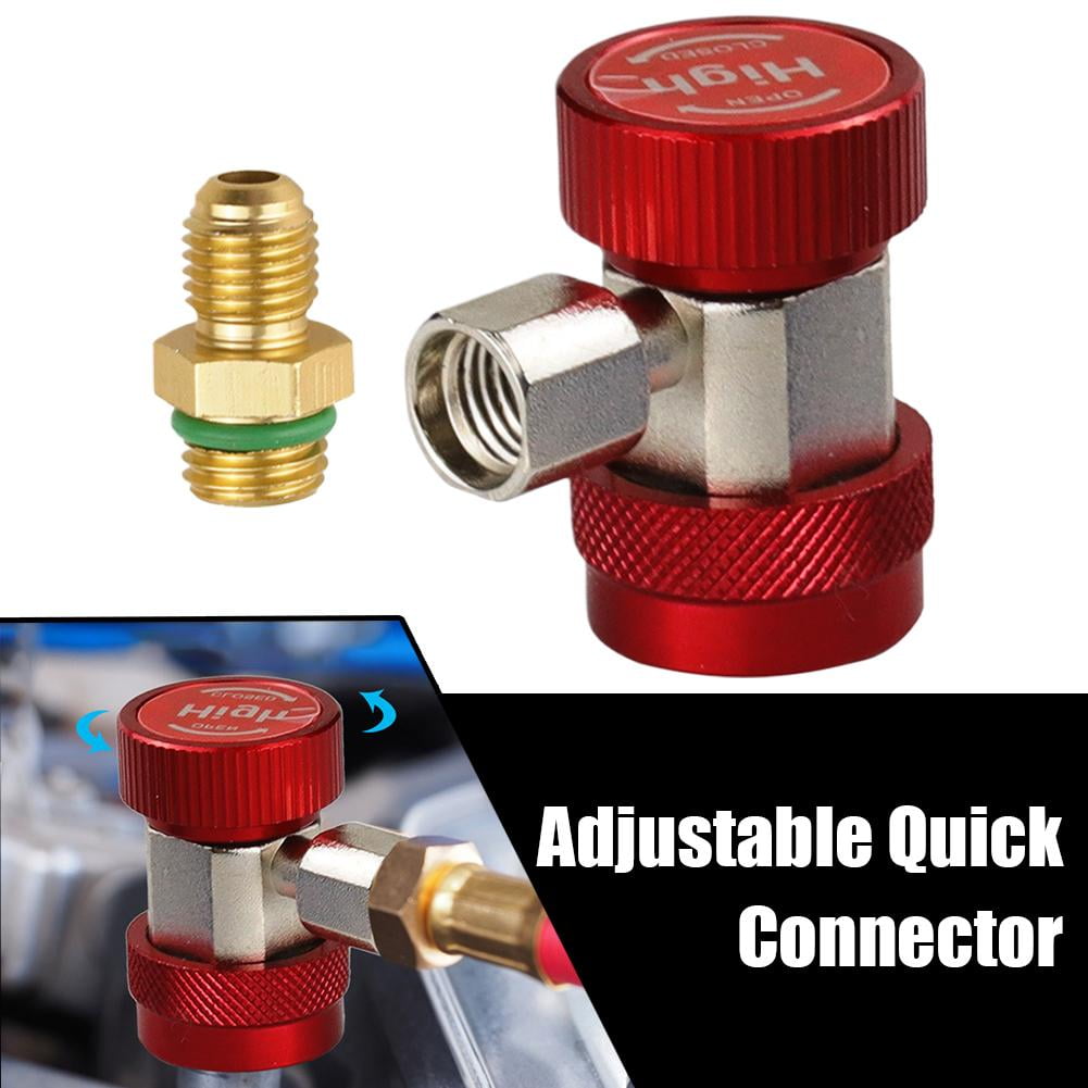 QHUDLV R134a Refrigerant Adapter and Hose Kit,High Low Pressure ...