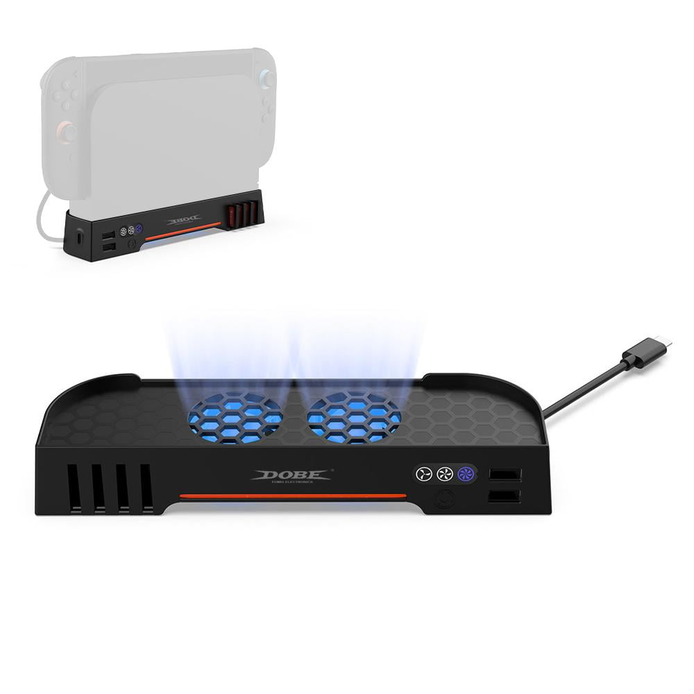 QHUDLV RGB Cooling Dock for Switch 2,Triple-Fan Heat Dissipation Base ...