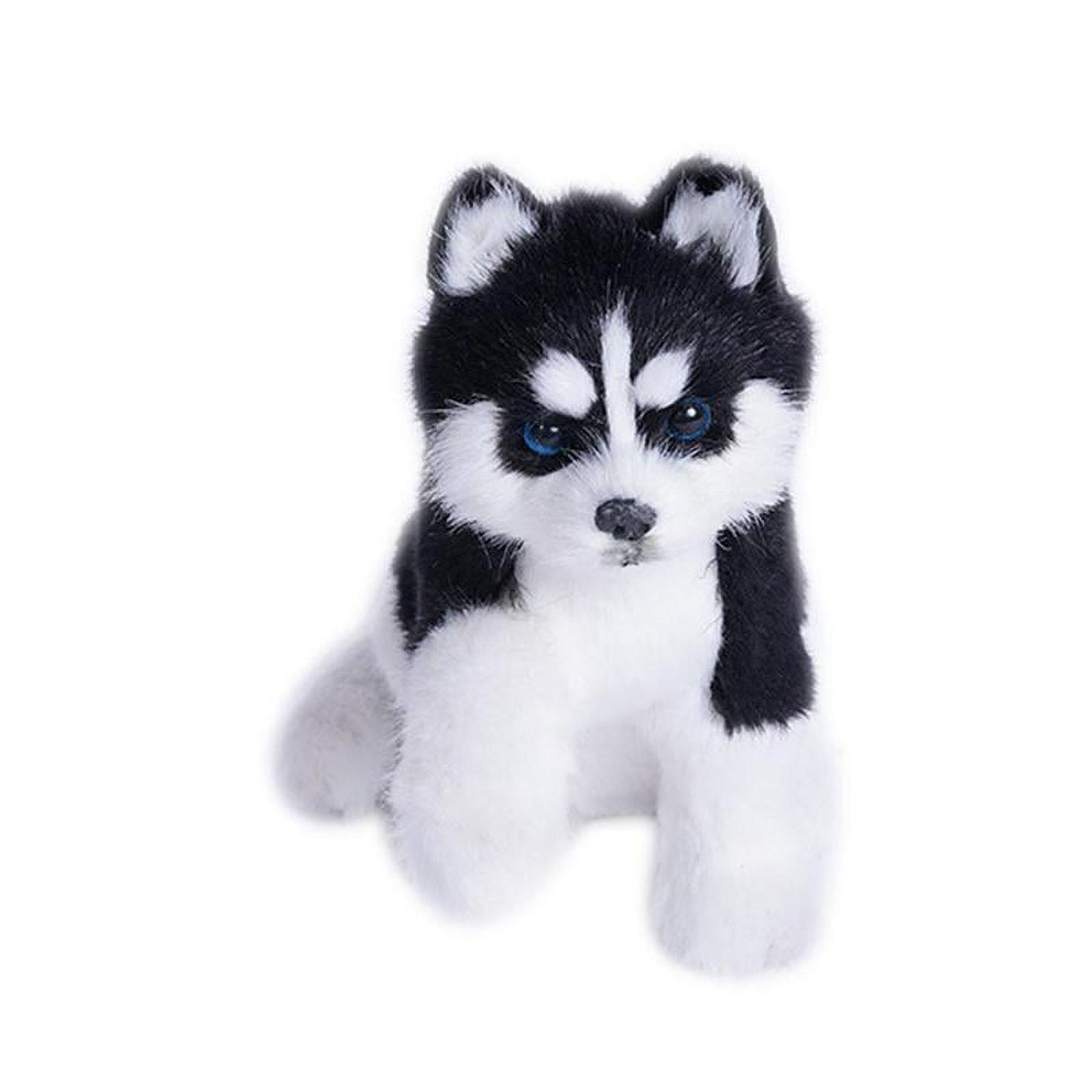 QHUDLV Realistic Husky Plush Toy, Lifelike Stuffed Puppy Dog, Soft ...