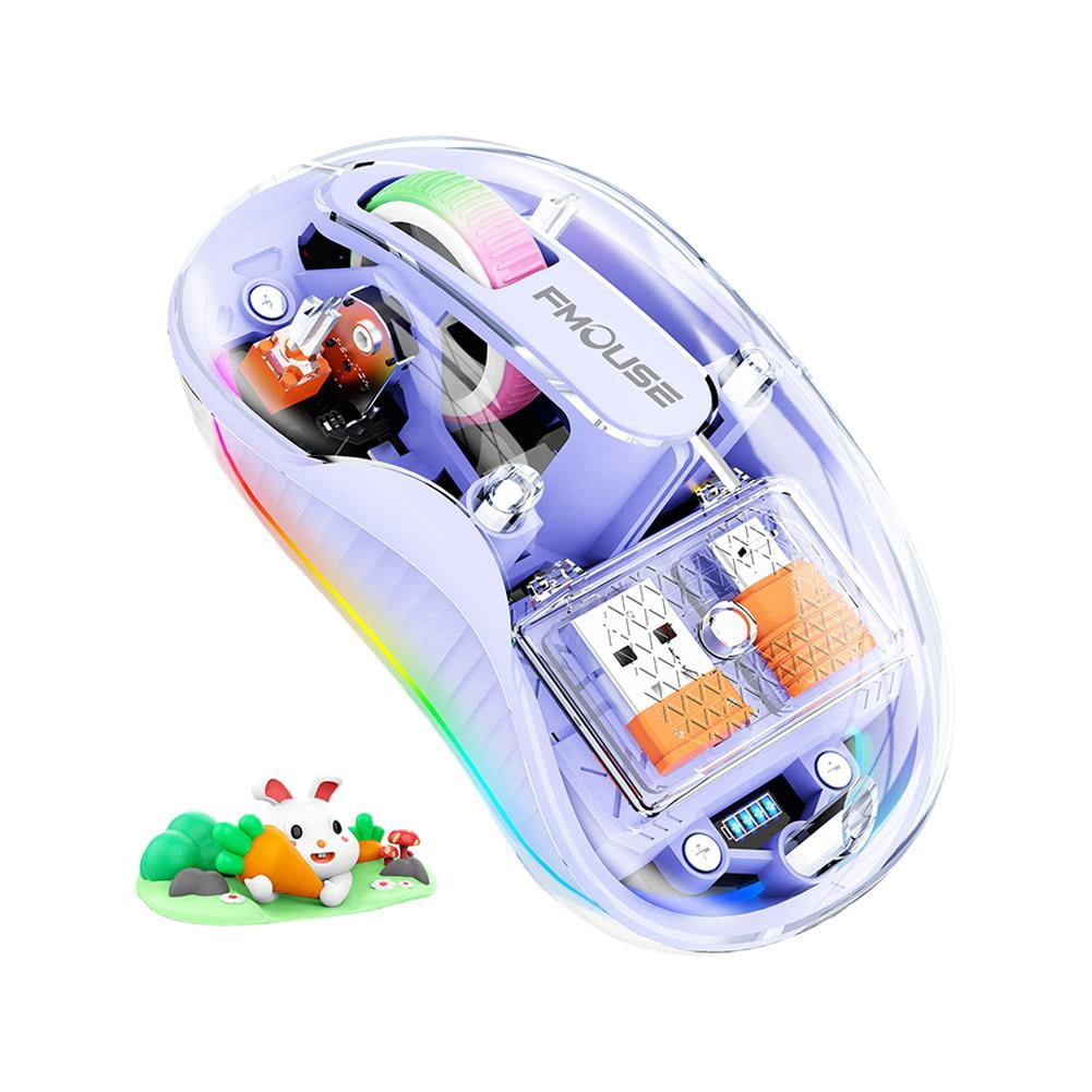 QHUDLV Rechargeable Mouse Cute Doll 3 Mode Mause With Power Display ...