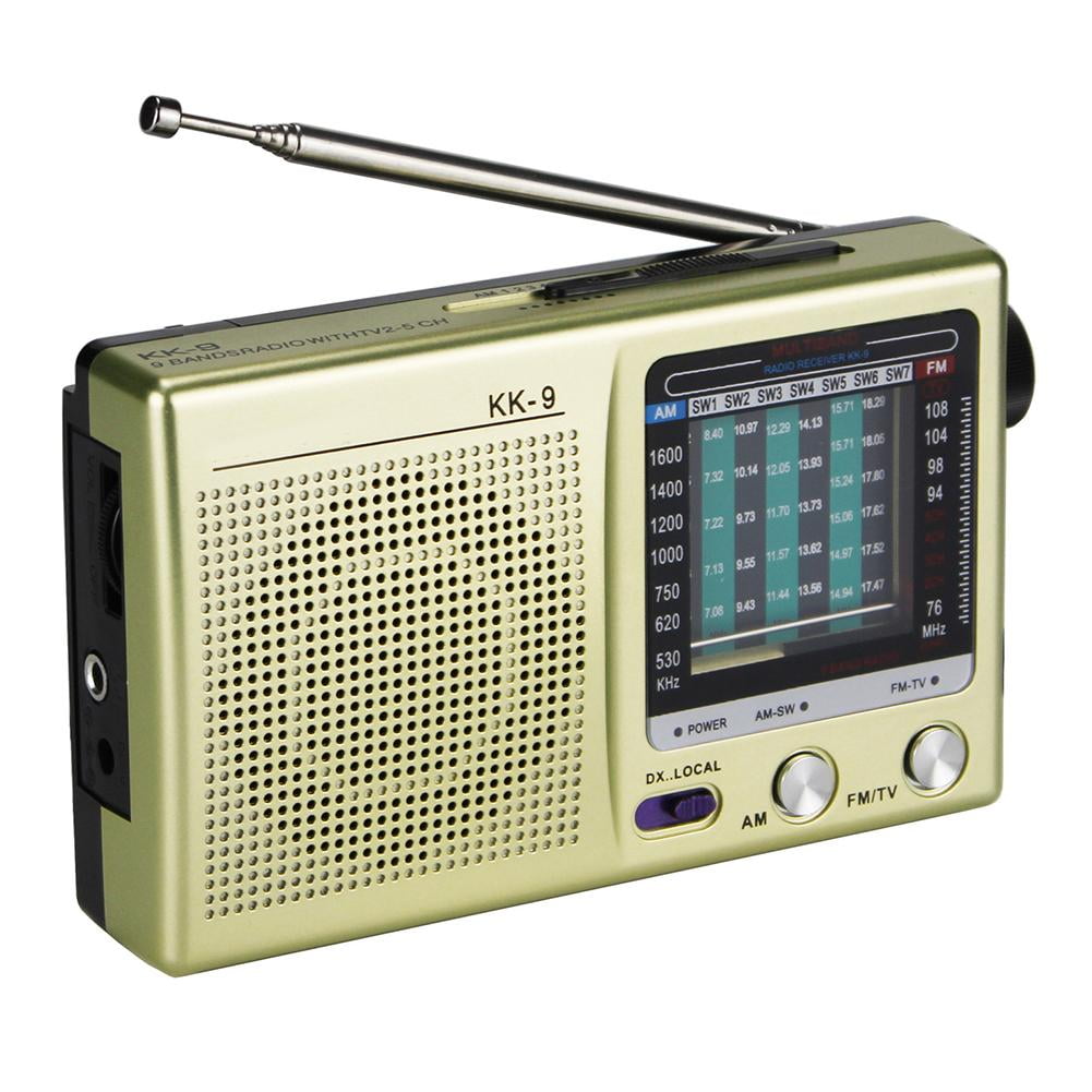 QHUDLV Retro Multi-Band Portable Radio, Silver Old-Fashioned AM/FM ...