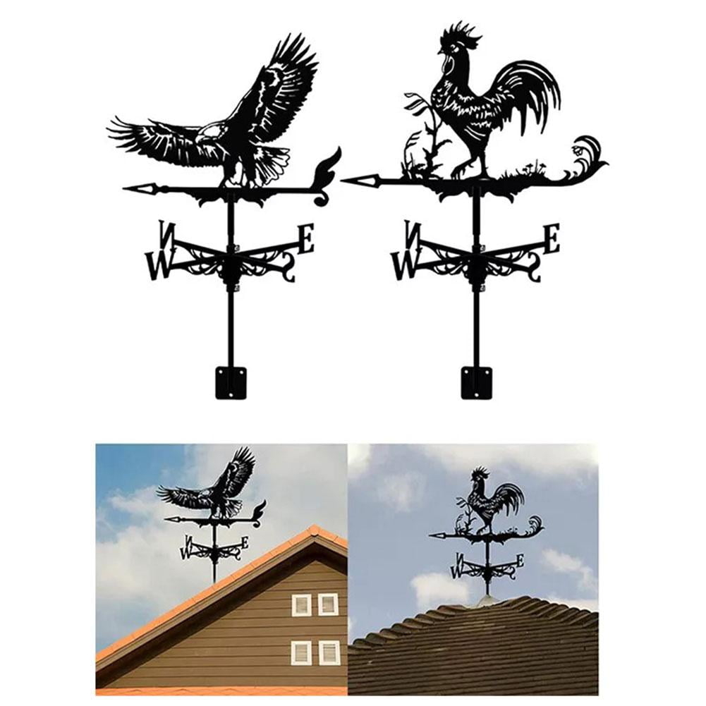 QHUDLV Sbyzm Rooftop Weather Vane, Metal Flying Eagle Weathervane for ...