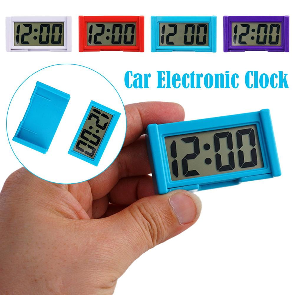 QHUDLV Self-Adhesive Car Desk Clock - LCD Digital Watch for Car ...