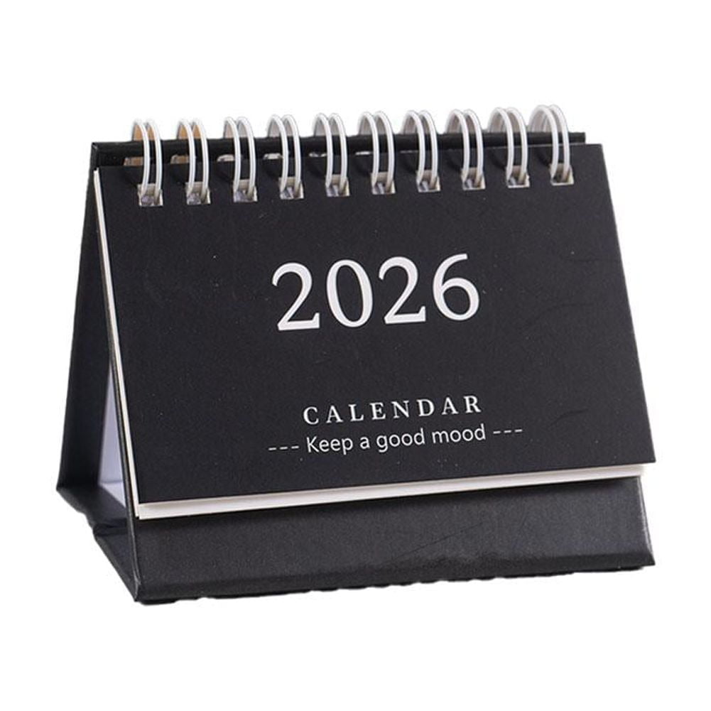 QHUDLV Small Desk Calendar 2025-2026, Mini Flip Calendar for Home ...