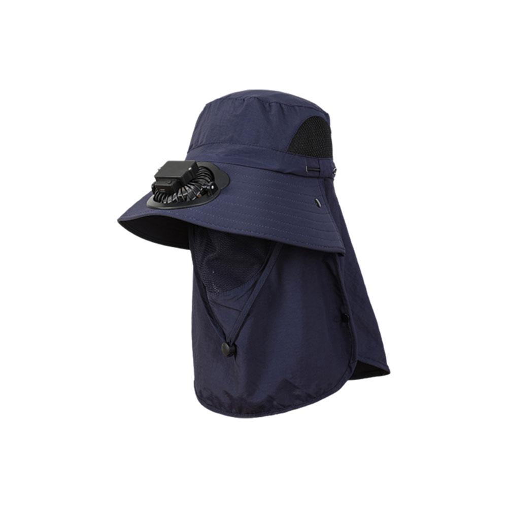 QHUDLV Solar Charging Fan Hat,Sunshade Wide Brim,Outdoor Work ...