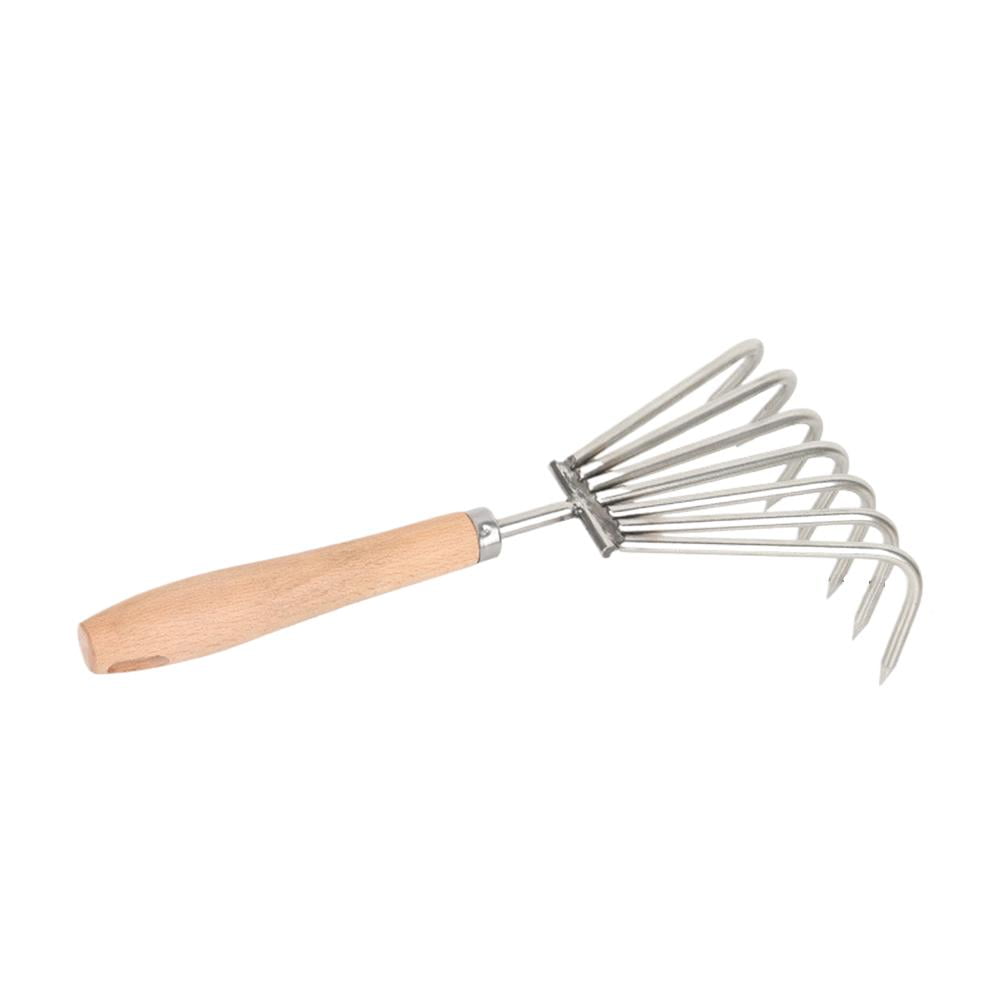 QHUDLV Stainless Steel Clam Rake Claw Rake - Multipurpose Rake Tool ...
