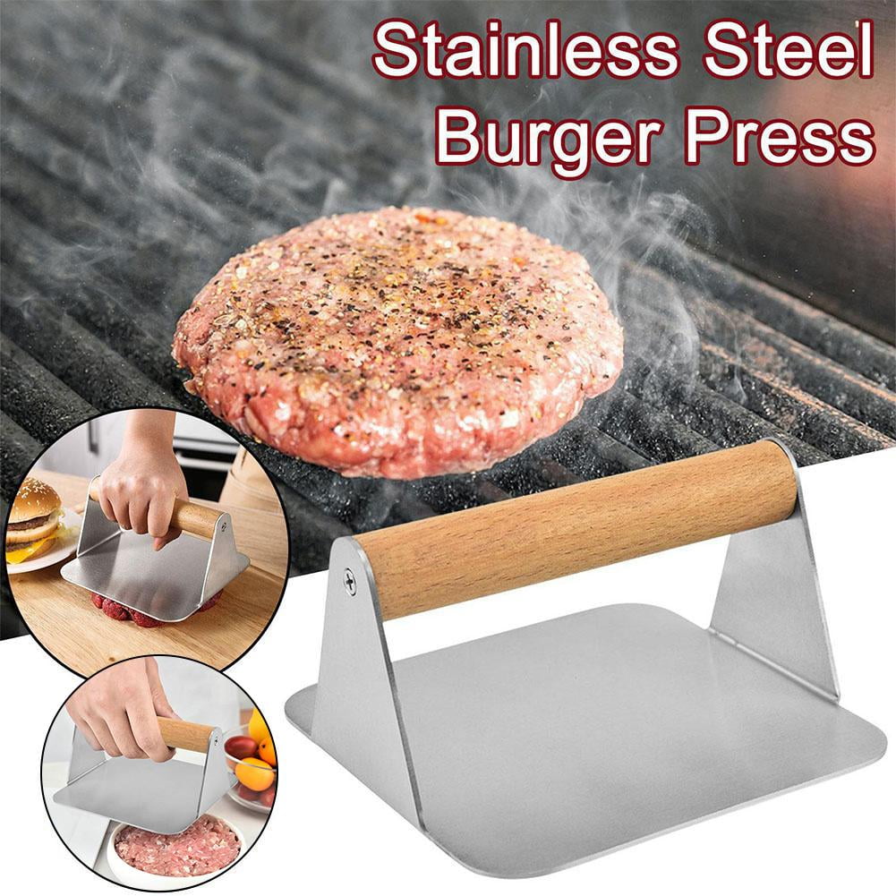 QHUDLV Stainless Steel Hamburger Patty Maker Burger Press Burger ...