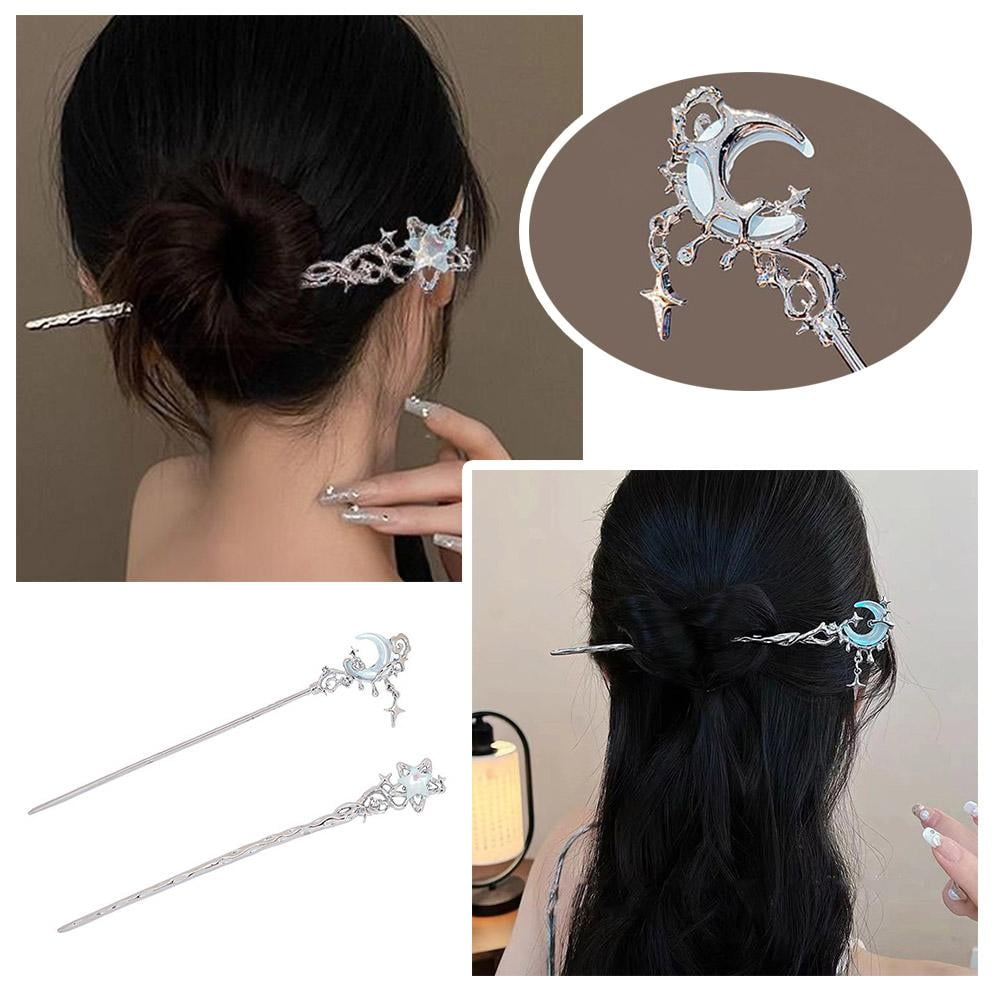 QHUDLV Star Moon Hair Stis for Bs Long Hair Chinese Hanfu an Vintage ...