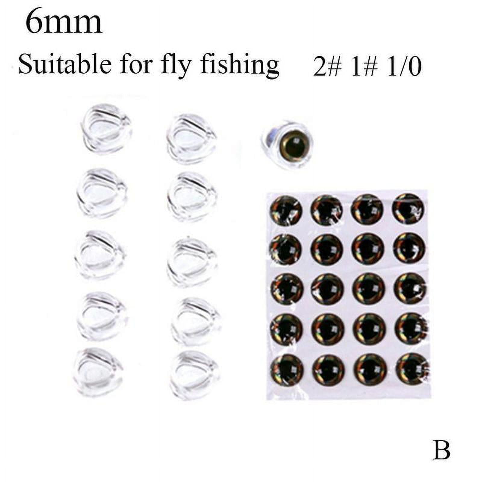 QHUDLV Streamer Fly Tying Fish Heads,4mm 6mm 8mm Lure Parts,DIY Fishing ...