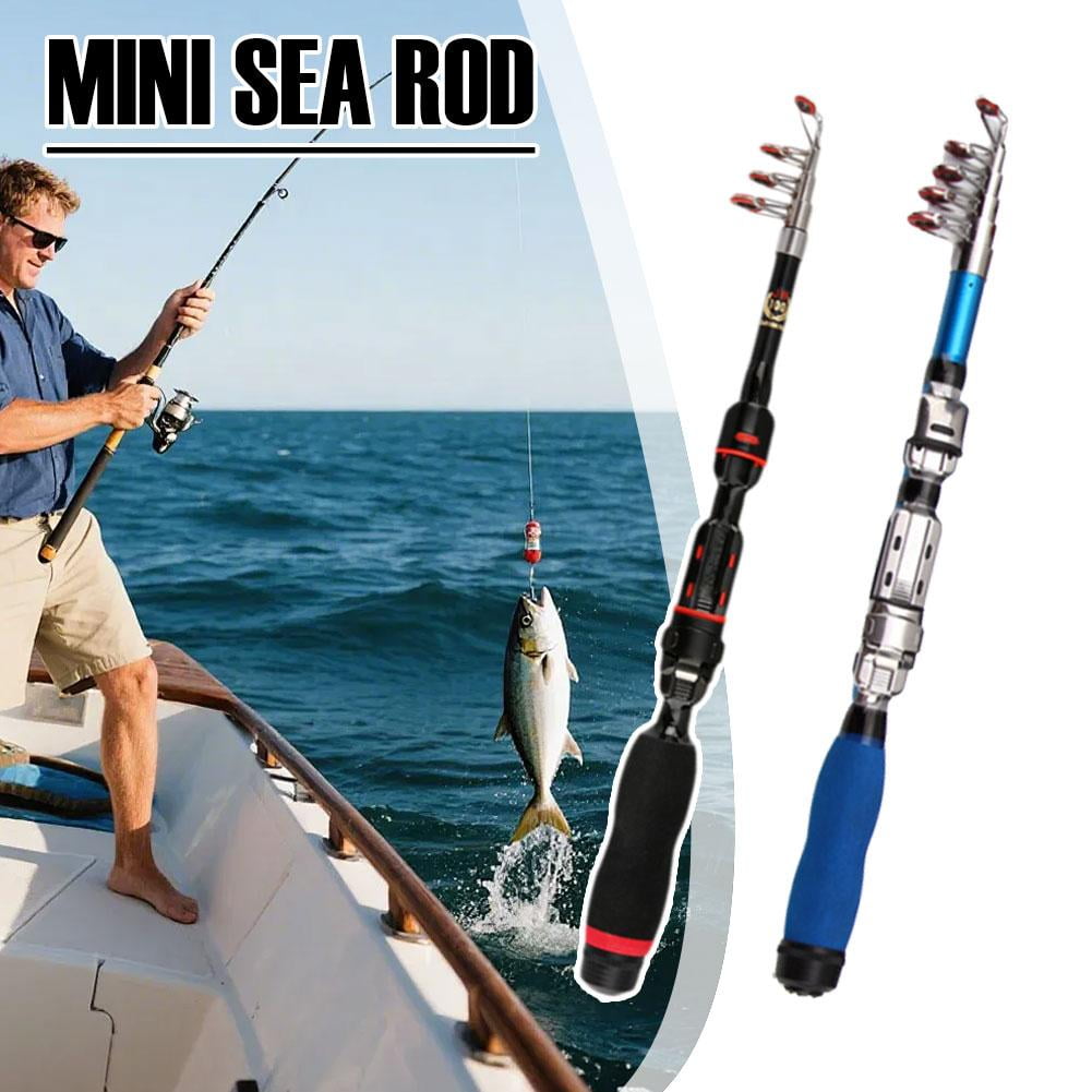 QHUDLV Telescopic Mini Fishing Rods Super Hard Carbon Steel Rivers ...