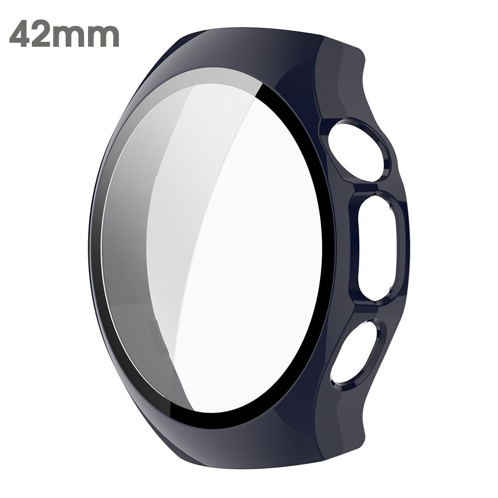 QHUDLV Tempered Glass Watch Case for Smartwatch, 42–46mm Protective ...