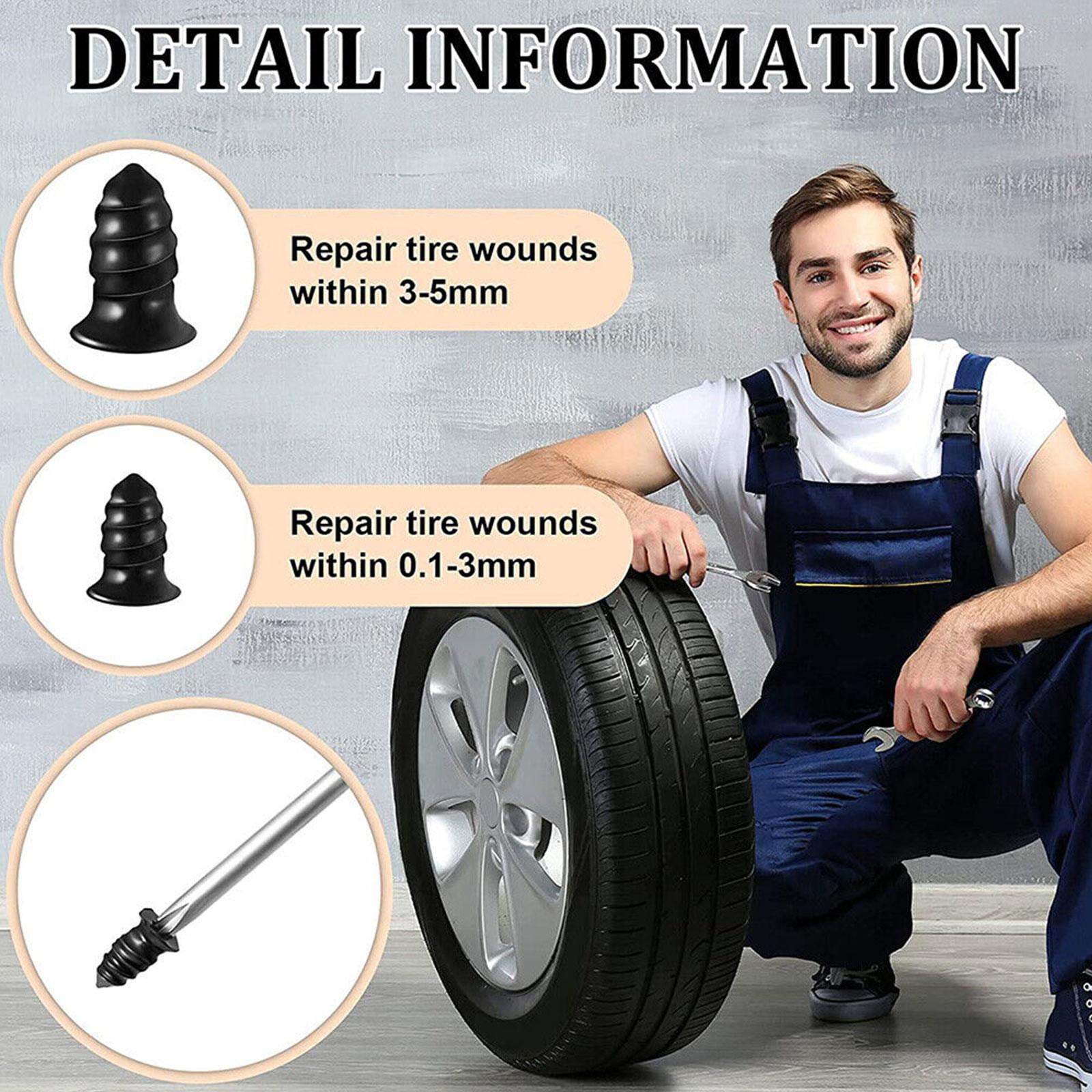 QHUDLV Tire Repair Screw Plug Kit,Rubber Nail,Off‑Road Puncture Fix ...