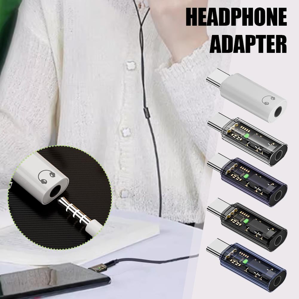QHUDLV USB‑C to 3.5mm Jack Adapter,Audio Converter for Phone & Tablet ...