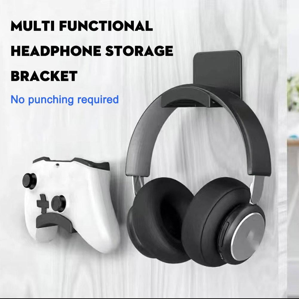 QHUDLV Under Desk Headphone Hanger Hook,Wall-Mount Display Stand for ...