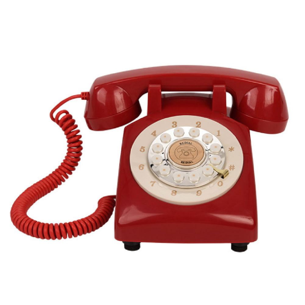 QHUDLV Vintage Corded Telephone, Retro Home Office Décor, Classic ...