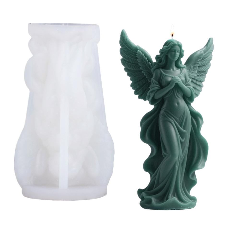QHUDLV Virgin Mary 3D Candle Mold – Silicone Mold for DIY Candle, Soap ...