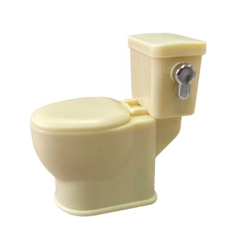 QHUDLV Yellow 1:12 Mini Simulation Rechargeable Sound Toilet Miniature ...