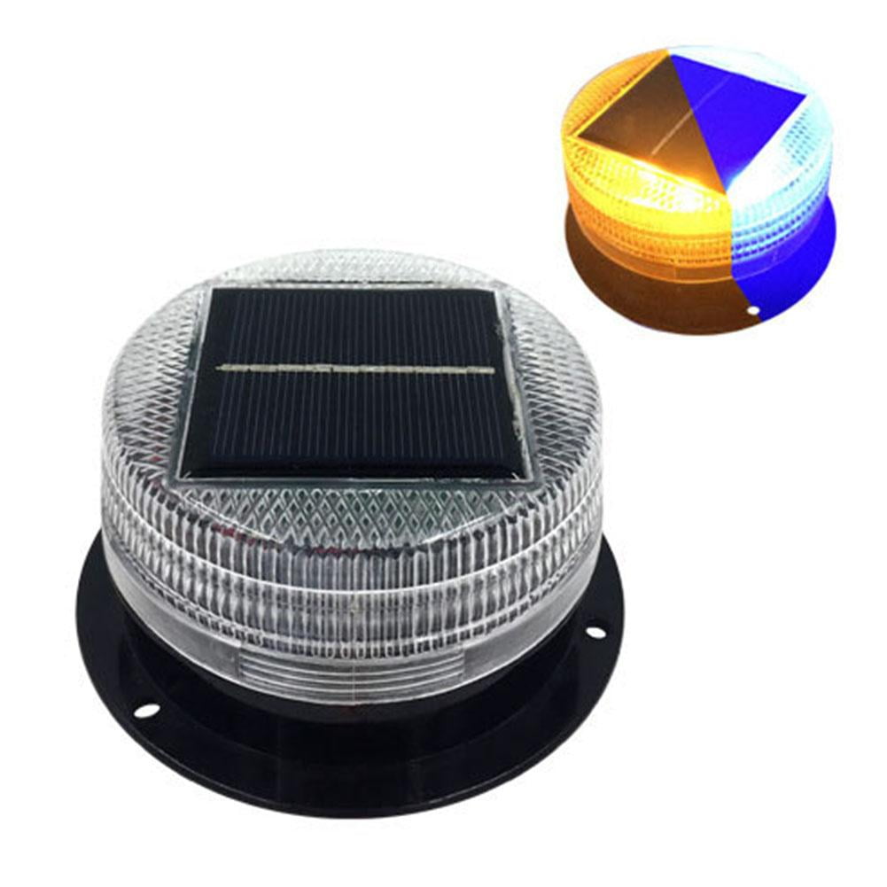 QHUDLV Yellow And Blue Flashing Alternately Solar Warning Flashing ...
