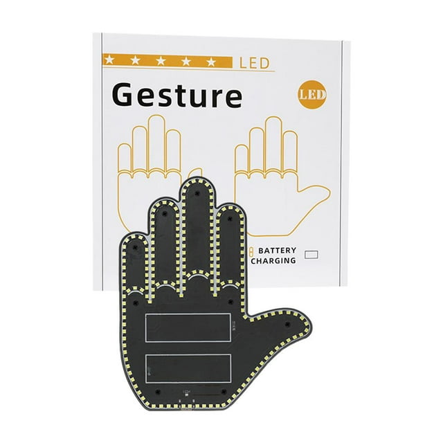 QHUDLV wartleves LED Finger Car Light with Remote Hand SignalHand ...