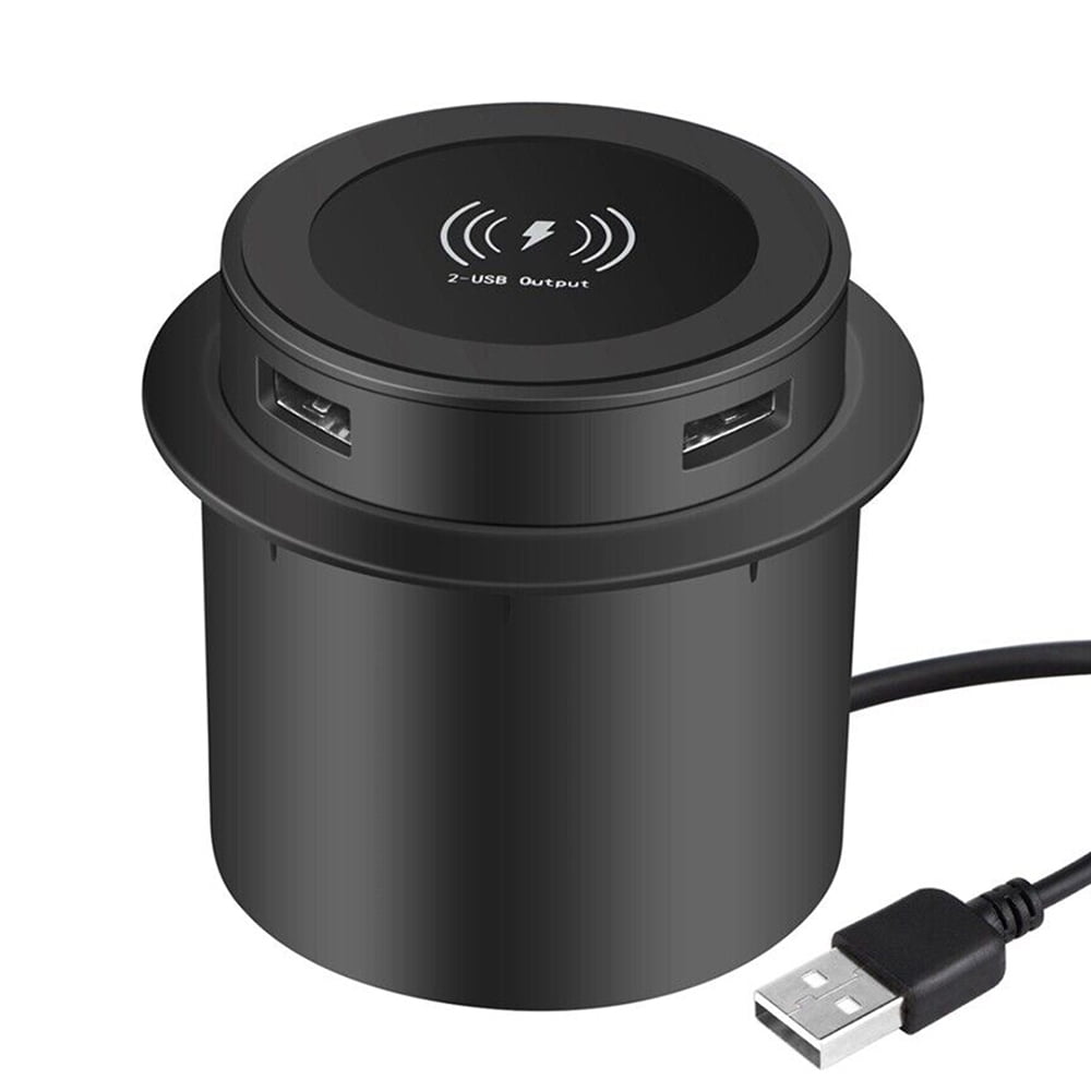 QI Fast Wireless Charger Pop-up Desktop Embedded Fast Wireless Charger ...