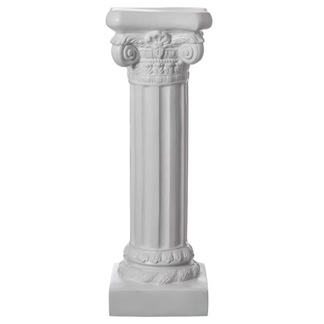 QI004124-49 Decorative Fiberglass White Plinth Roman Style Column Ionic ...