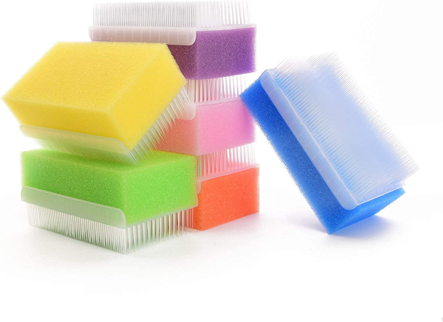 QIANJIA (6 Pack) Baby Bath Sponges Soft Foam Sensory Scrubber with ...