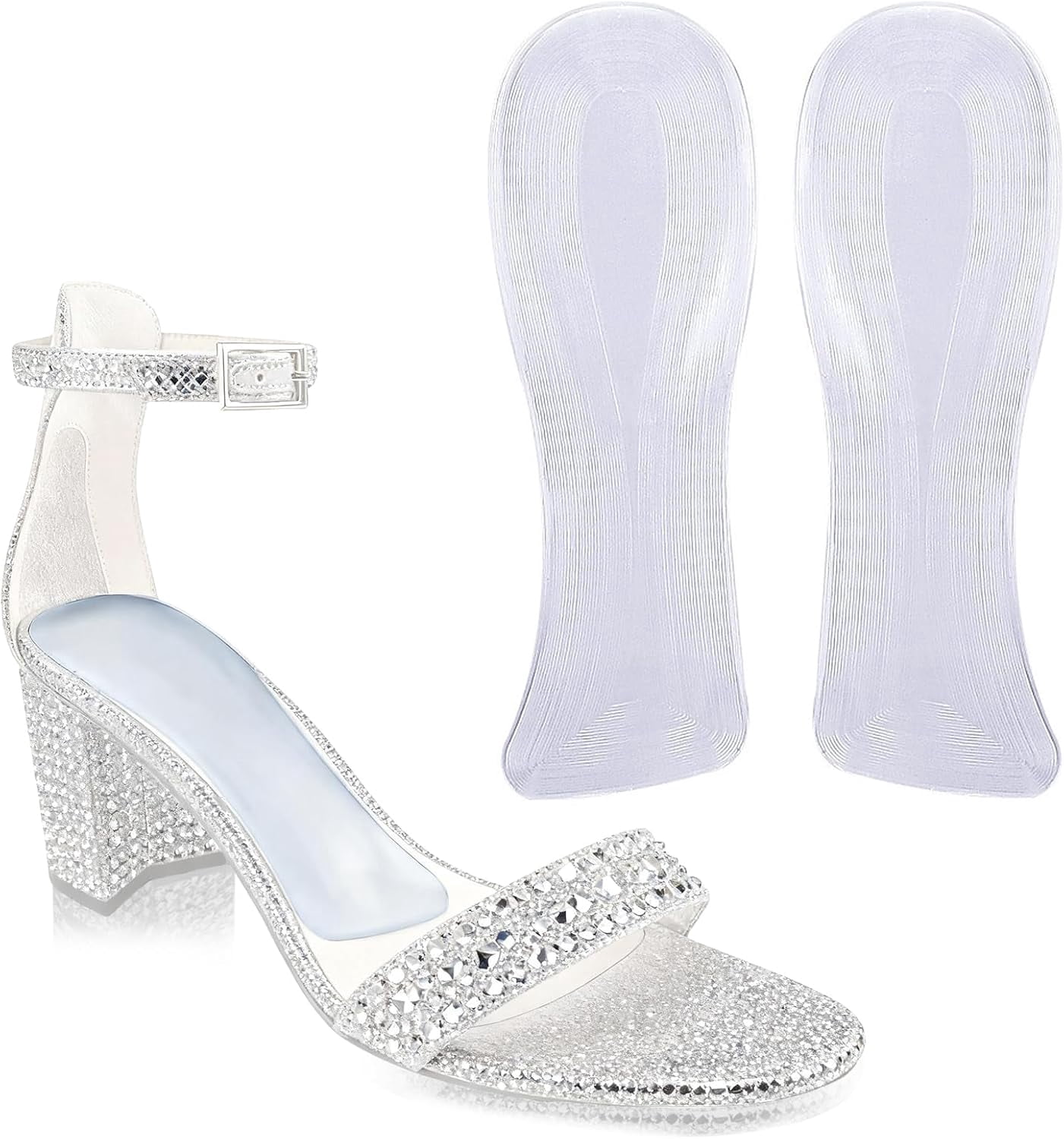 QIANJIA Heel Inserts for Women - Weight Shifting Insoles for High Heels ...