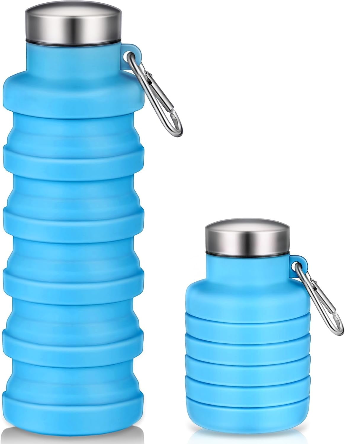 QIANSHUO Collapsible Water Bottles - Travel Reusable Foldable Silicone ...