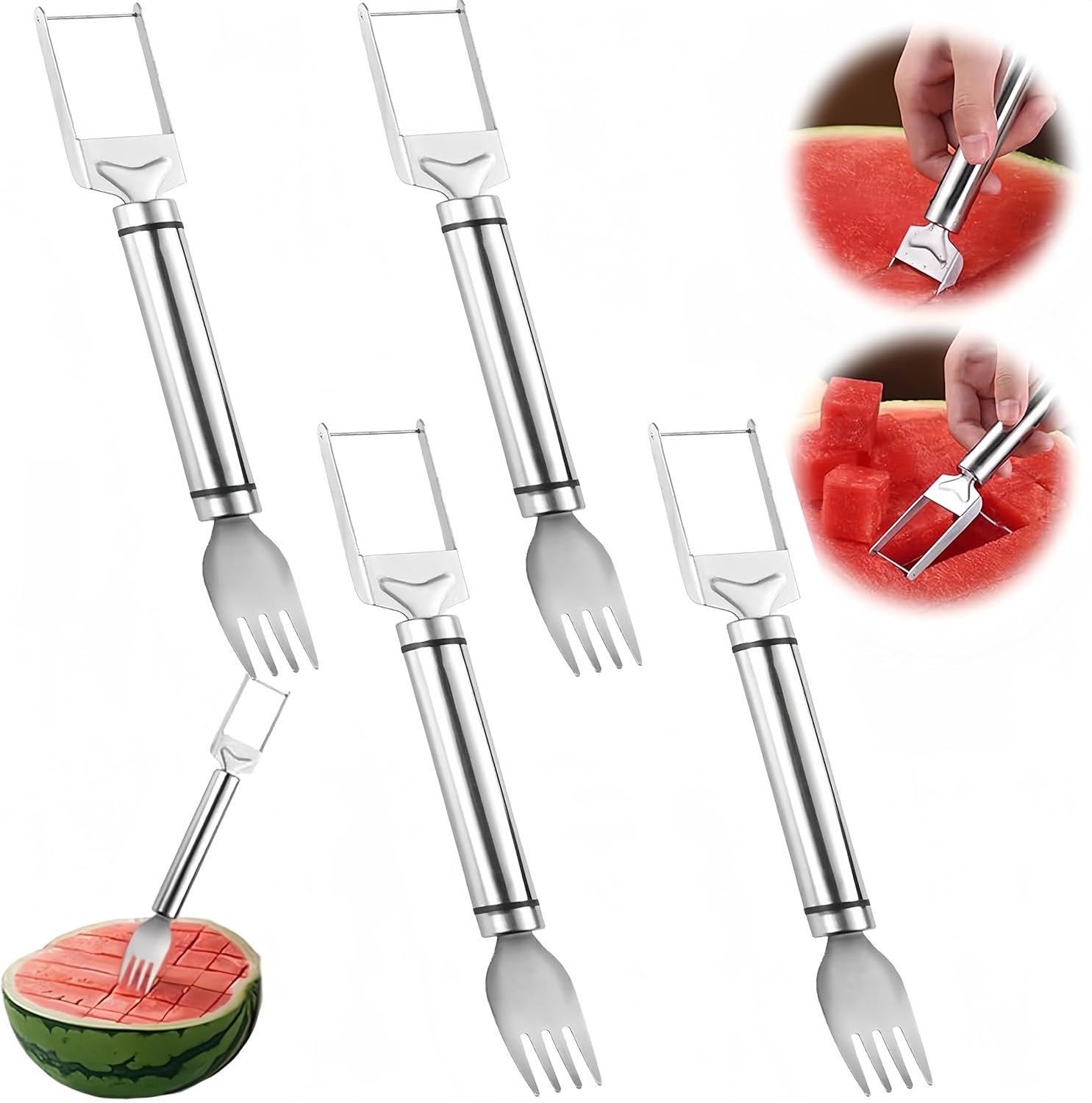 QIANSHUO Watermelon Fork Slicer - Effortlessly Slice and Serve Perfect Cubes - Walmart.com
