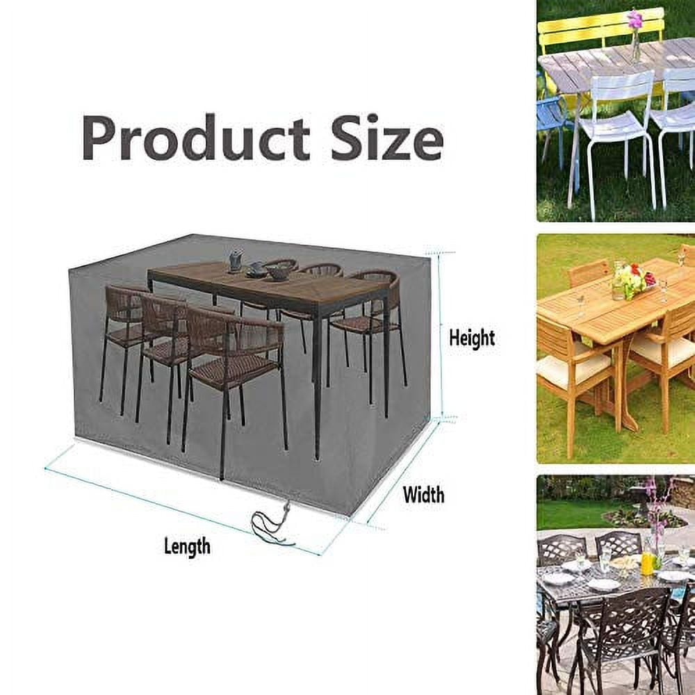 QIAOH Garden Furniture Covers Square 92x92x36in, Outdoor Furniture ...