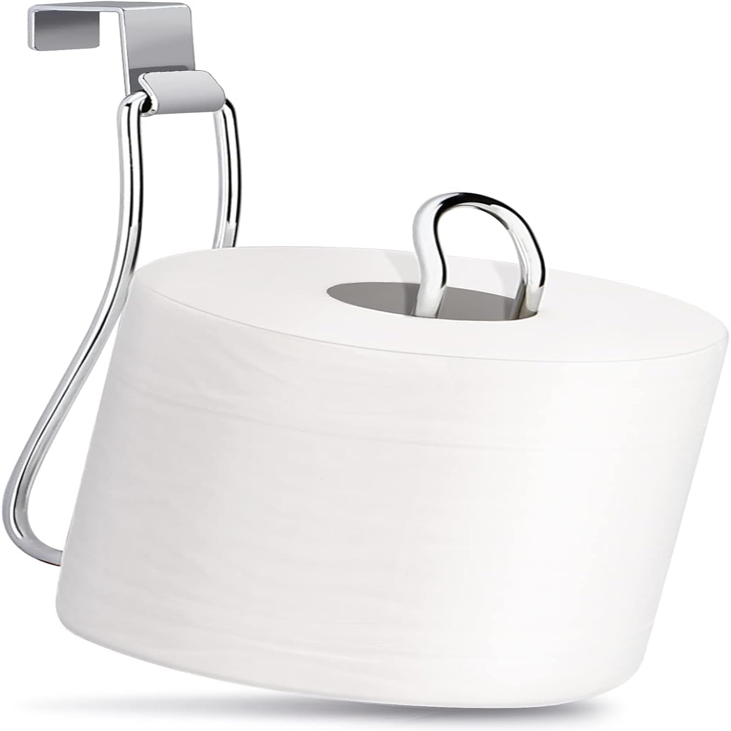 QIBAXXYL Chrome Bathroom Toilet Paper Holder Stylish Over The Tank ...