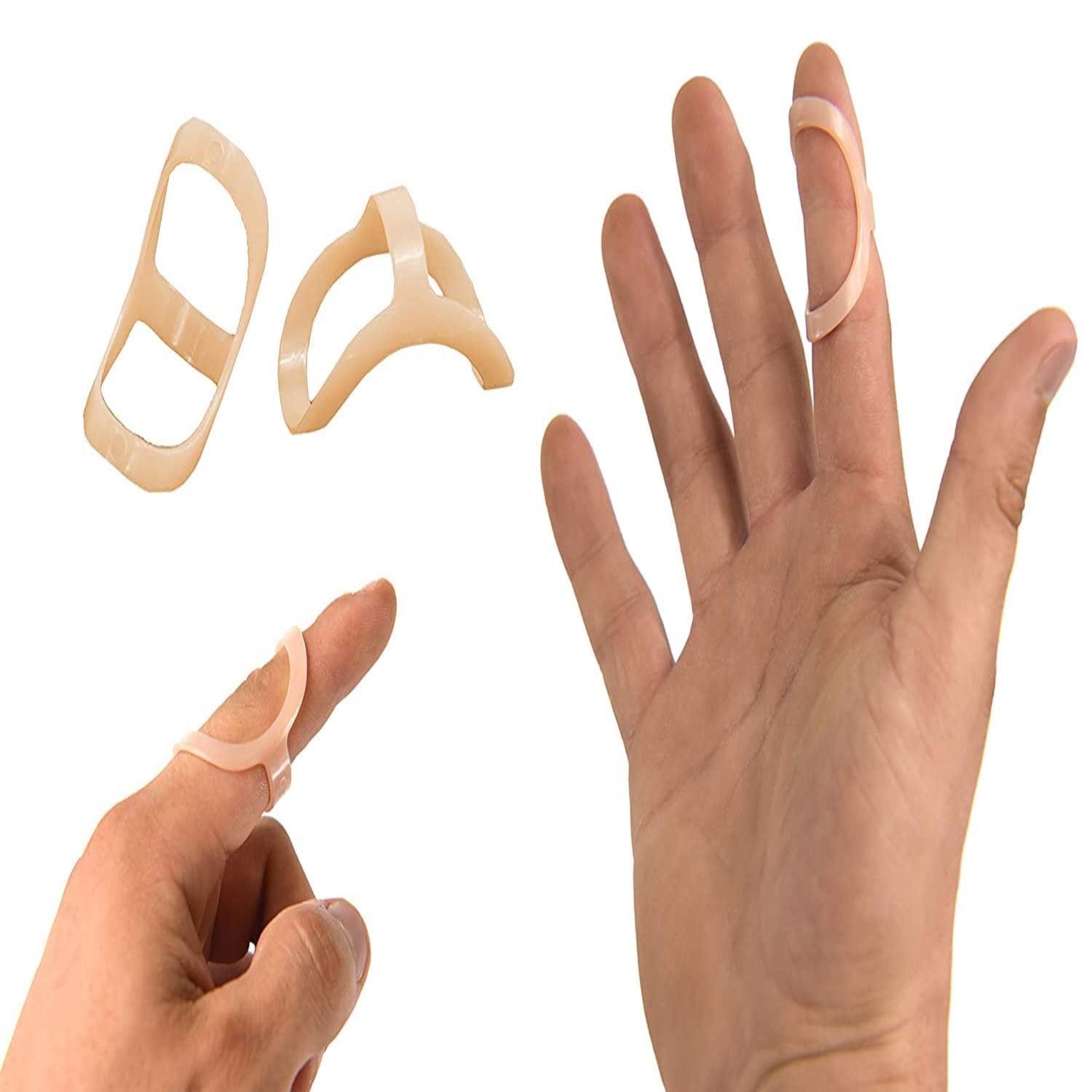 QIBAXXYL Ergonomic EZ Finger Splint - Pack of Three Including Sizes 8 9 ...