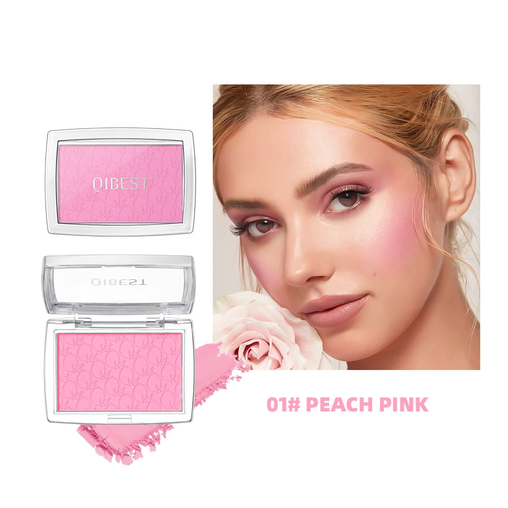 QIBEST 4 Colors Natural Matte Blush Powder Nourishing Long-Lasting Face ...