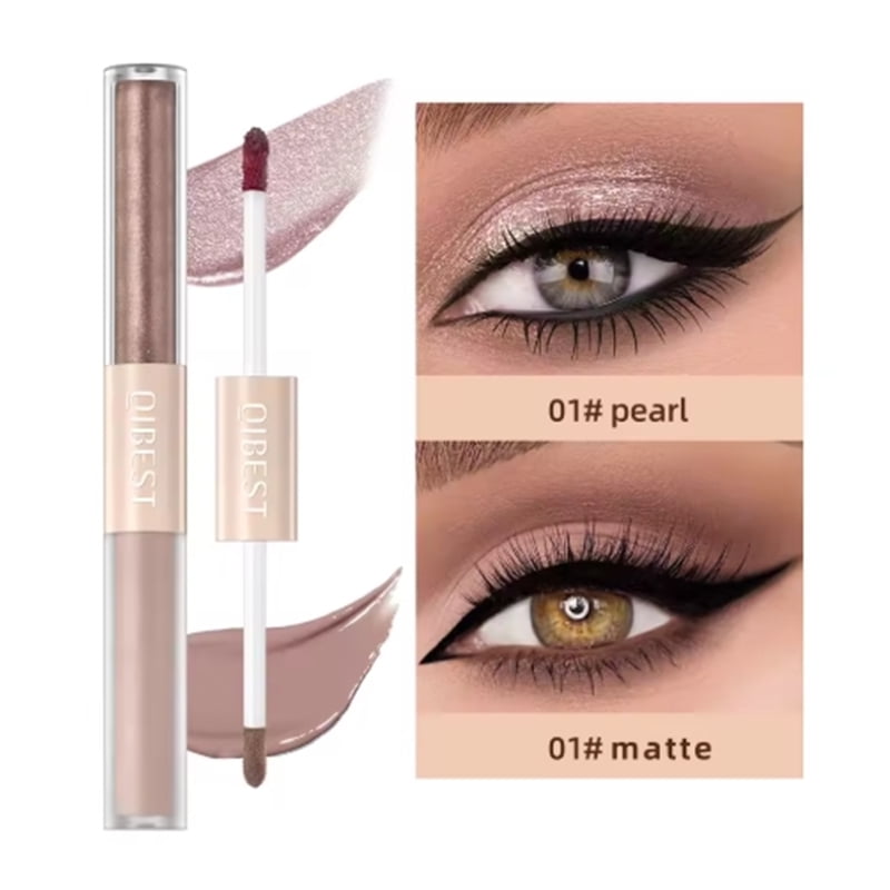 QIBEST Double-head Glitter Liquid Eyeshadow Contour Blush Pigment ...