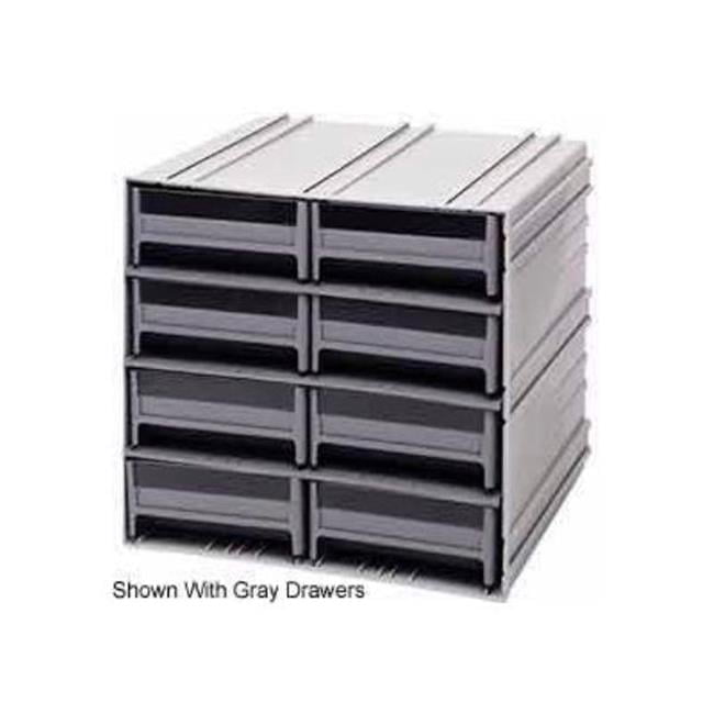QIC-83 Interlocking Storage Cabinet with 8 Blue Drawers - 11.75 x 11.37 ...