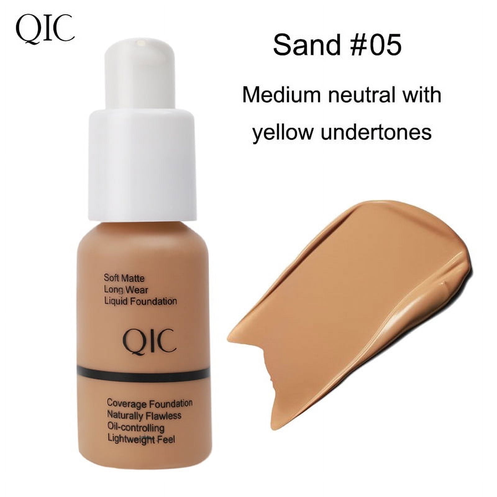 QIC Liquid Foundation Professional Makeup Full Coverage Fast Base ...