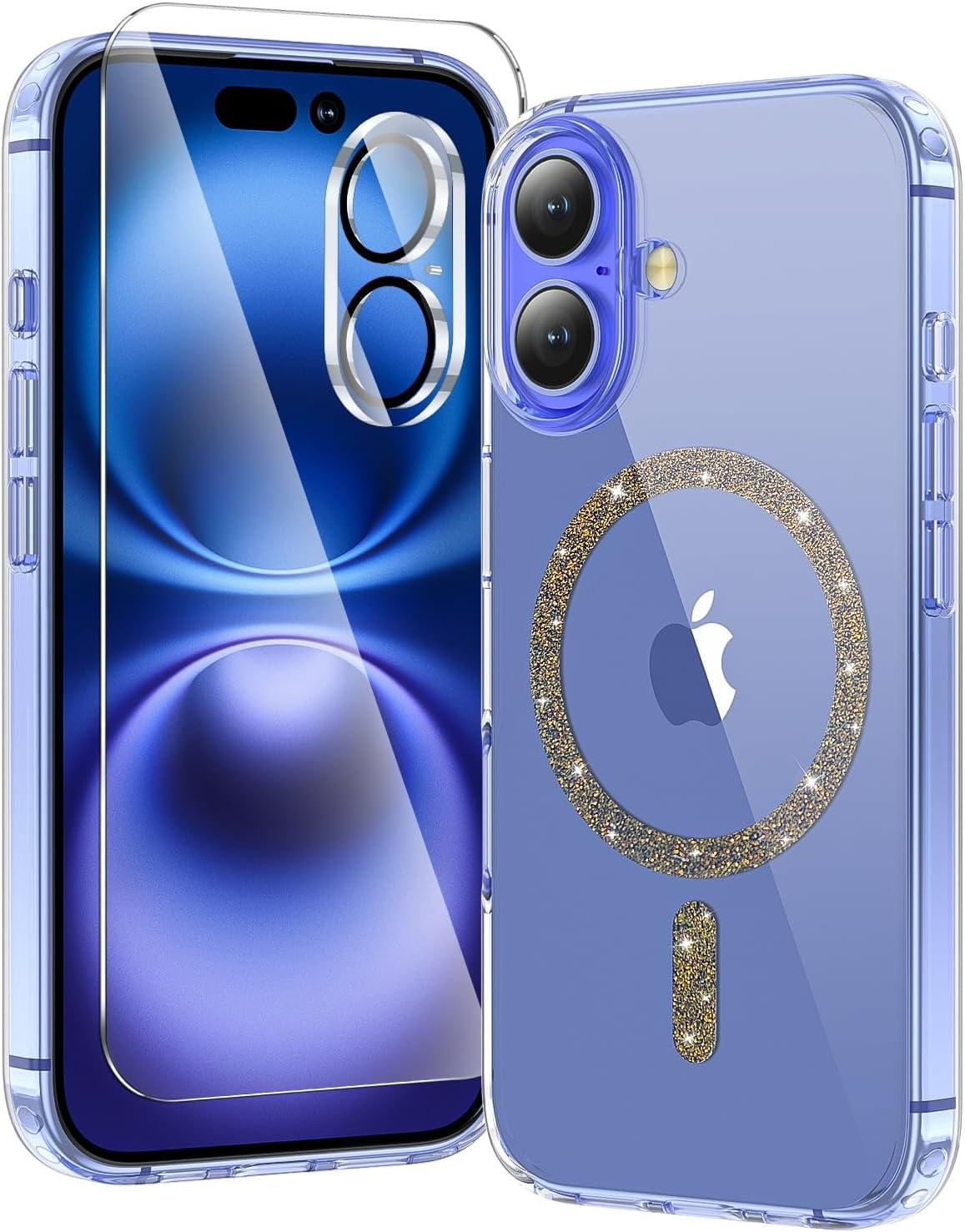 QICICI-3 In 1 For Iphone 16 Plus Case Clear With Magsafe, Not Yellowing, Screen Protector*1 ...