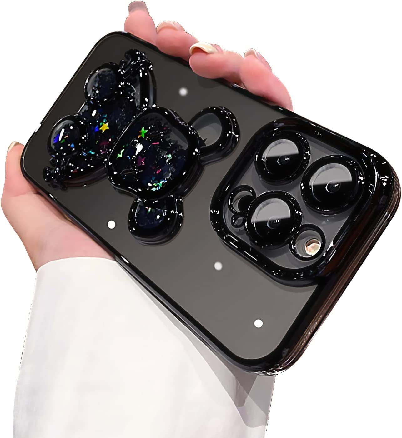 QICICI-Electroplated 3D Bear For Iphone 15 Pro Max Case For Women ...