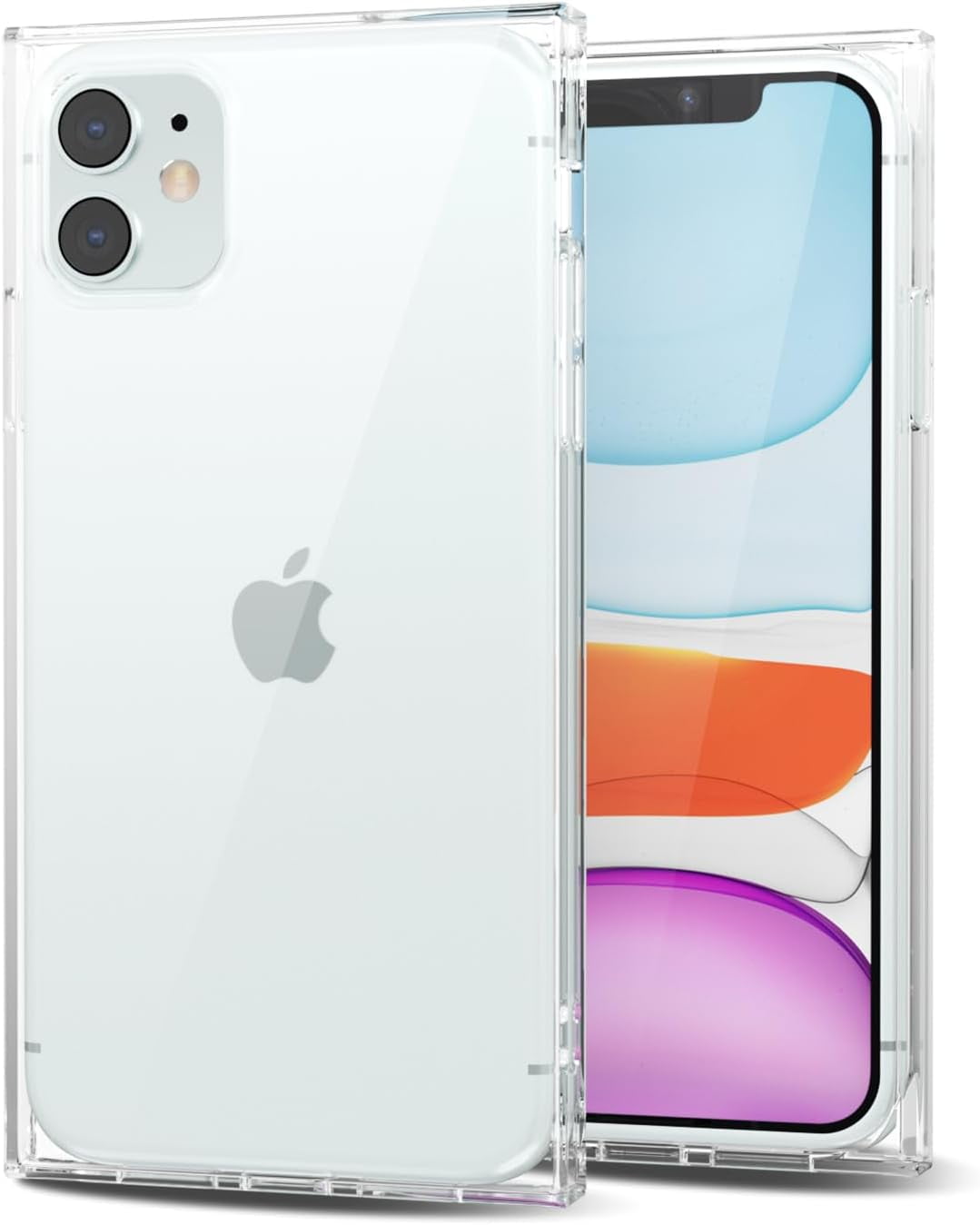 QICICI-For Iphone 11 Clear Case Rectangle Edge, Aesthetic Trendy Girly ...