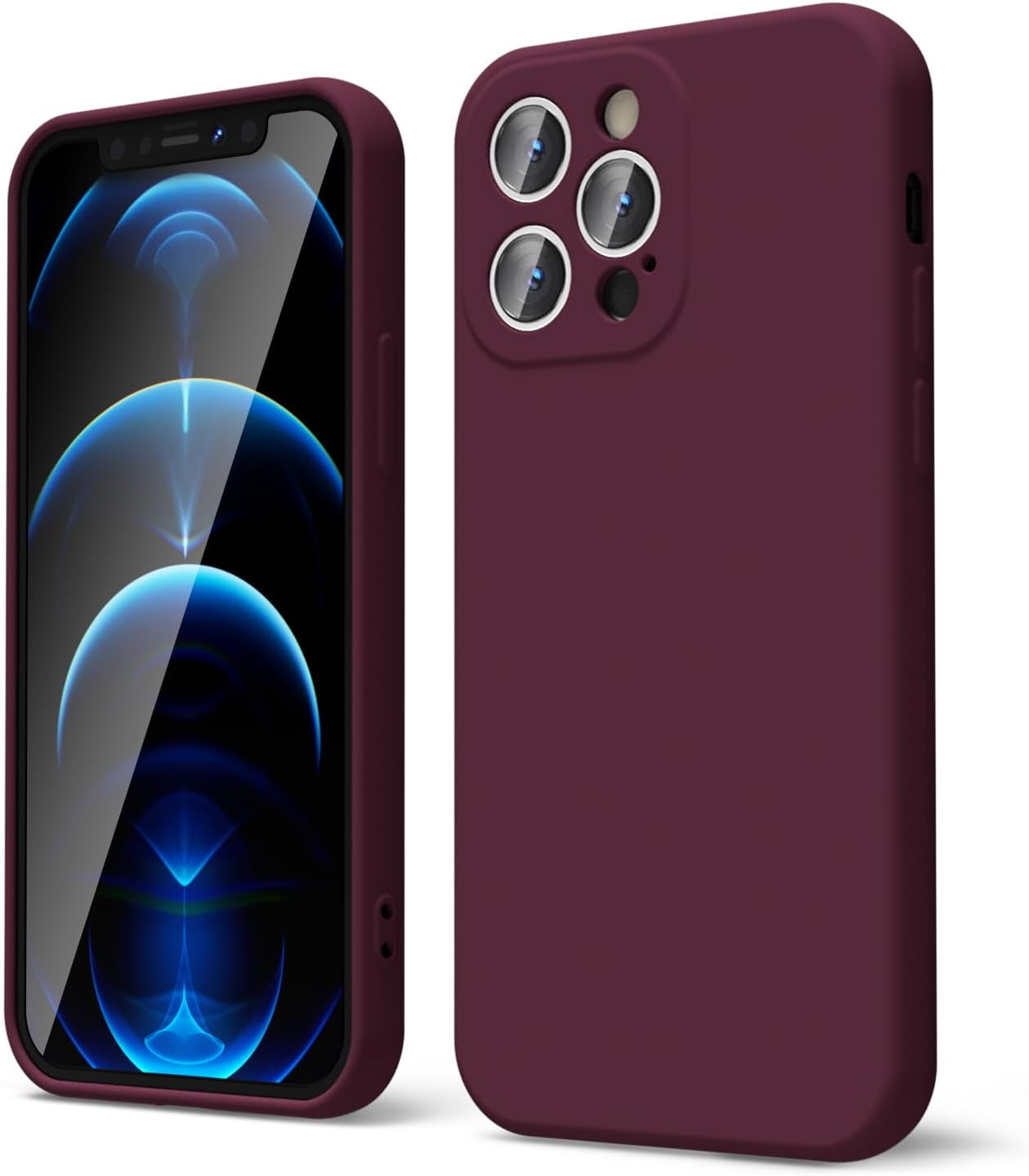 QICICI-For Iphone 12 Pro Case Liquid Silicone, Soft Rubber Gel Elegant ...