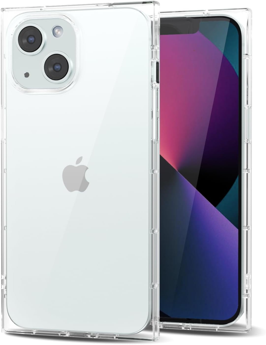 QICICI-For Iphone 13 Mini Clear Case Rectangle Edge, Aesthetic Trendy ...