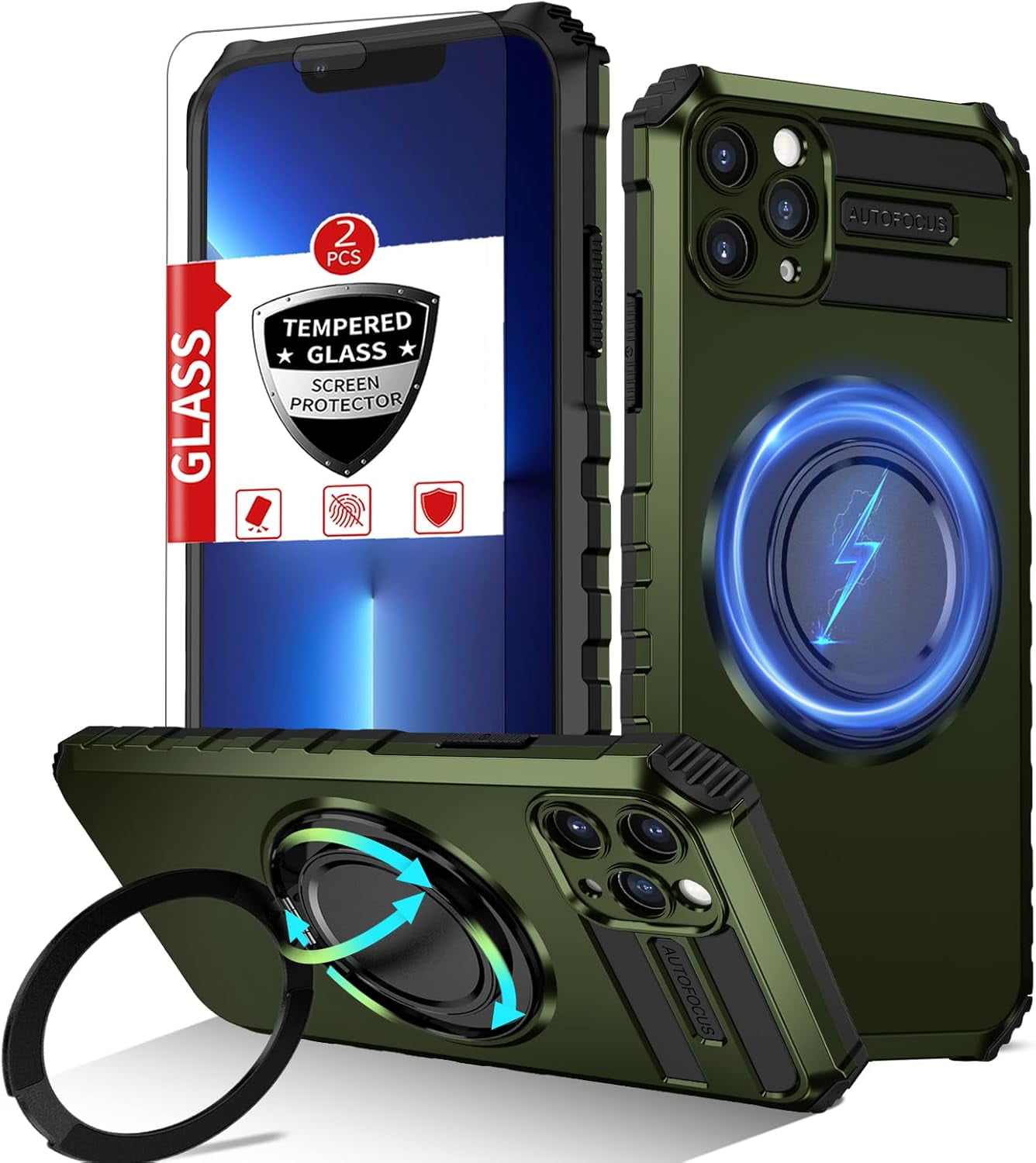 QICICI-For Iphone 13 Pro Max Case Magnetic Compatible With Wireless Charging,13 Promax Case With ...