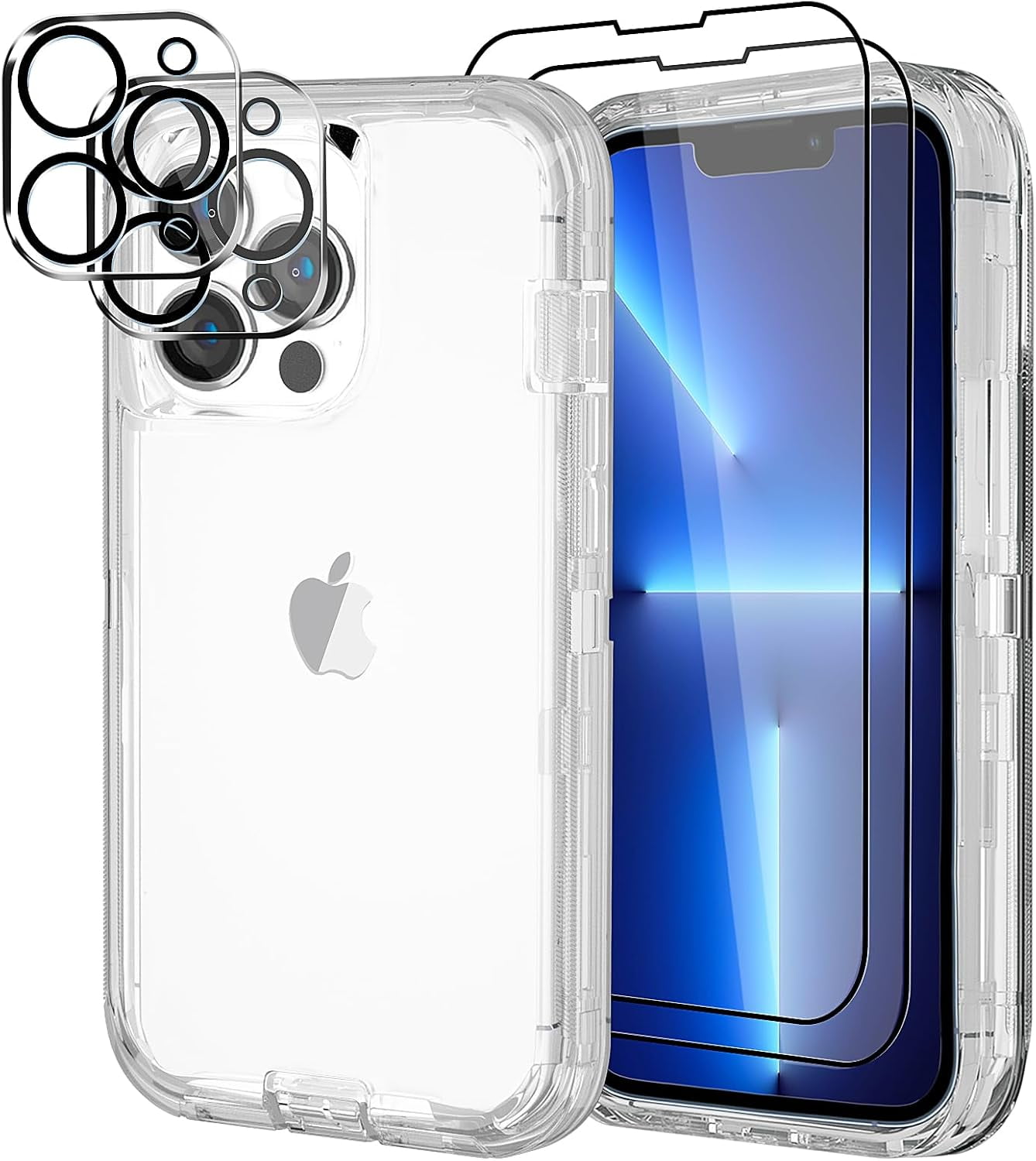 QICICI-For Iphone 15 Pro Max Case With 2 Camera Lens Protector & 2 ...