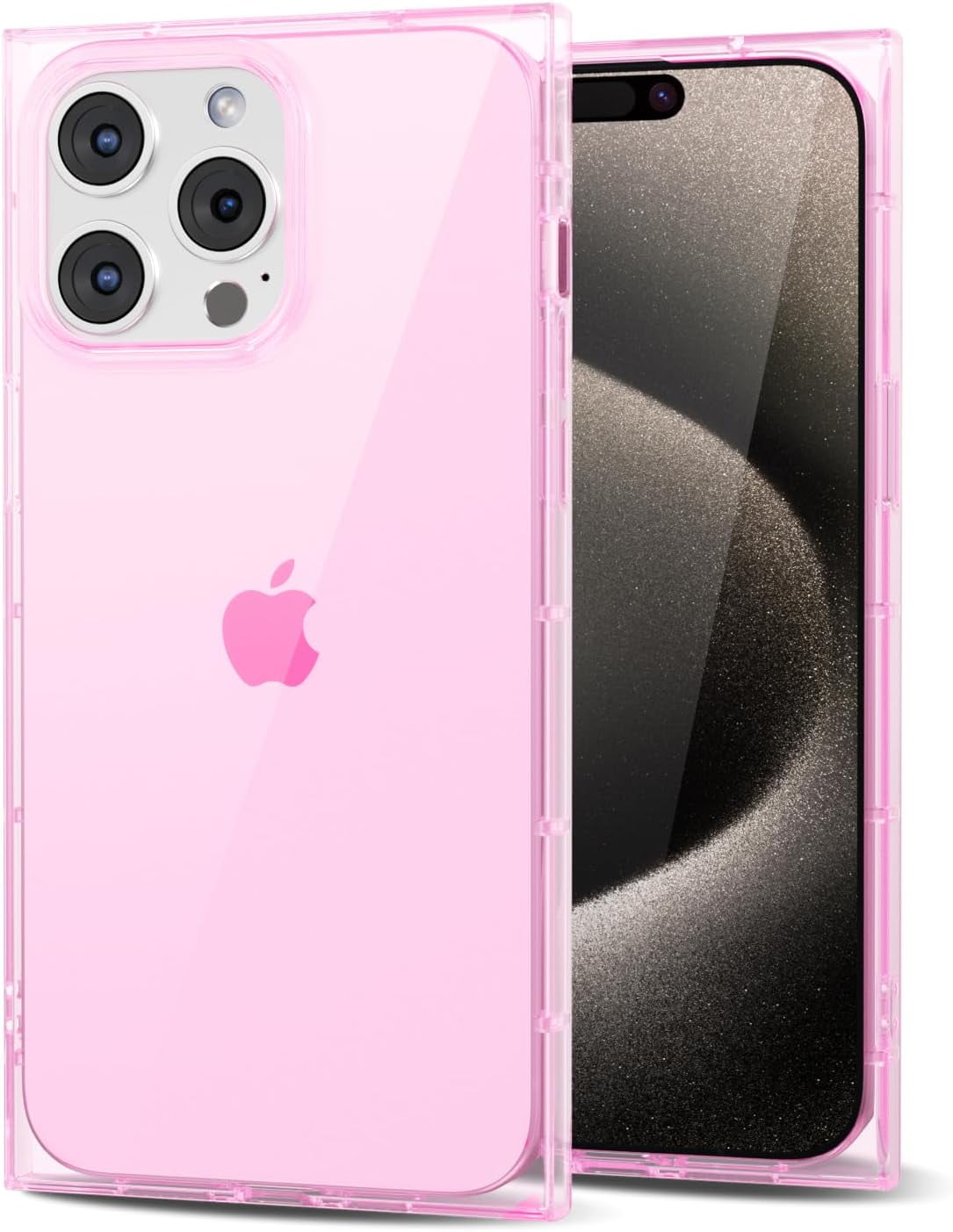 QICICI-For Iphone 15 Pro Max Clear Case Rectangle Edge, Aesthetic ...