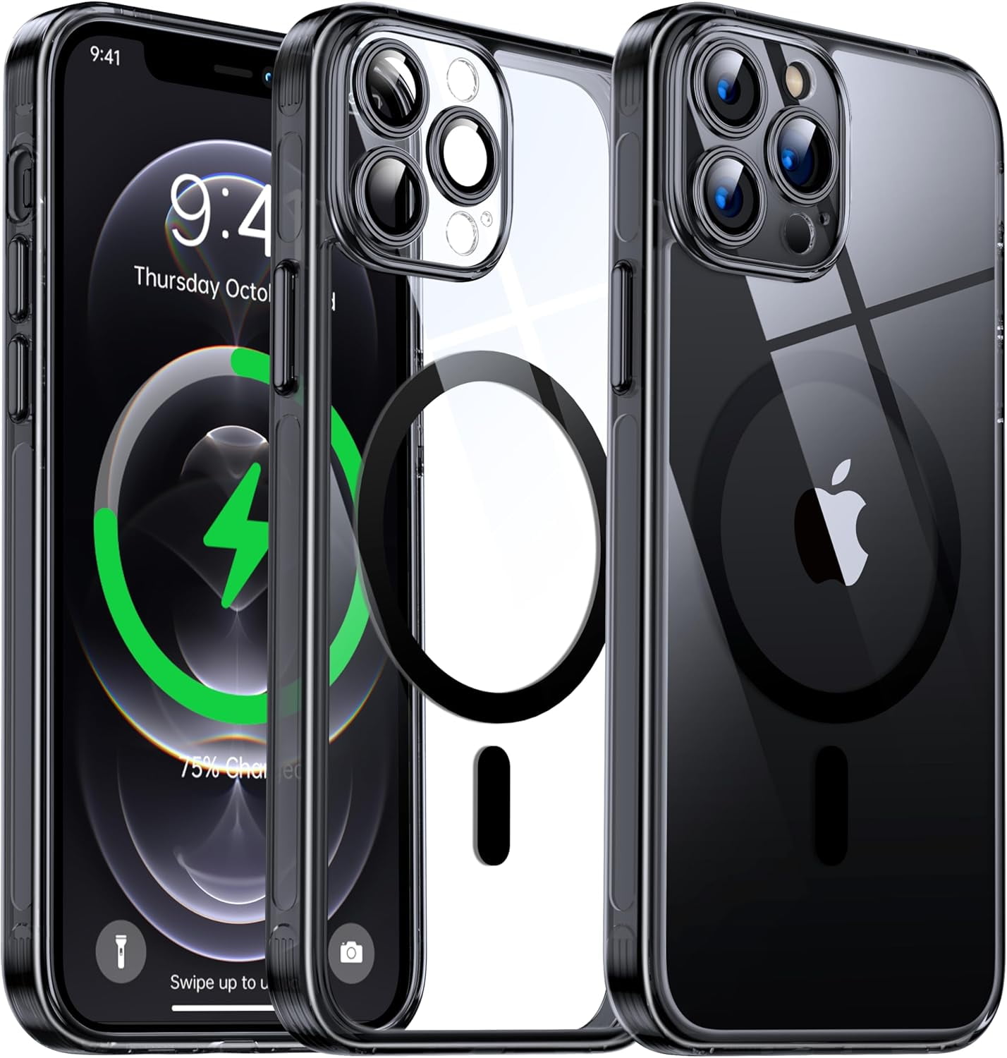 QICICI-Magnetic Hybrid Clear Case For Iphone 12 Pro - [Compatible With ...