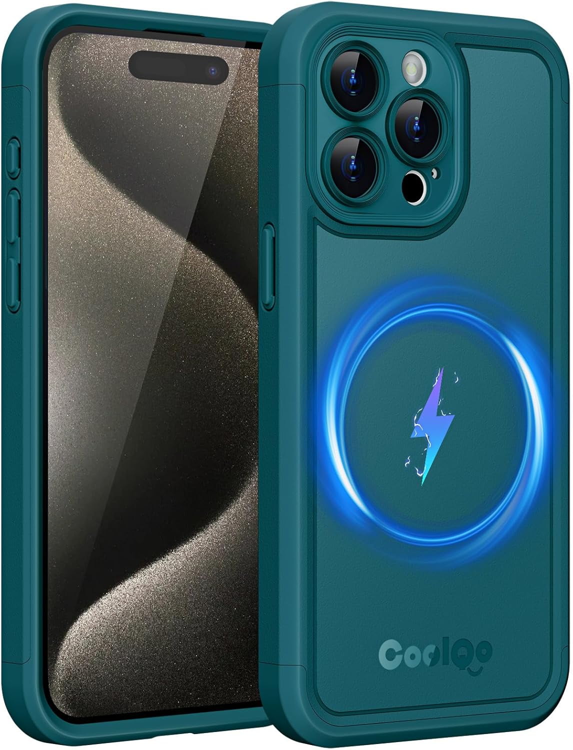 QICICI-Magnetic For Iphone 15 Pro Case, Compatible With Magsafe, Dual ...