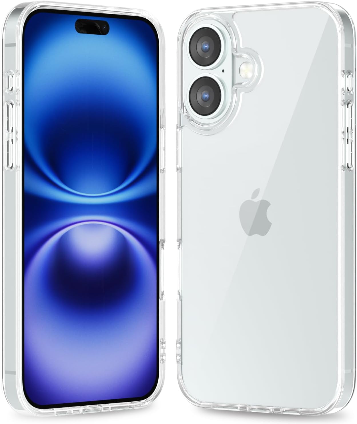 QICICI-Thin Slim Clear Case For Iphone 16, Transparent Hybrid Hard ...