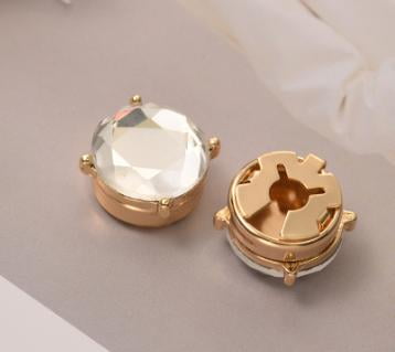QIDITONG 1 Pair Button Covers Cufflink Alloy Clip On Button Covers ...