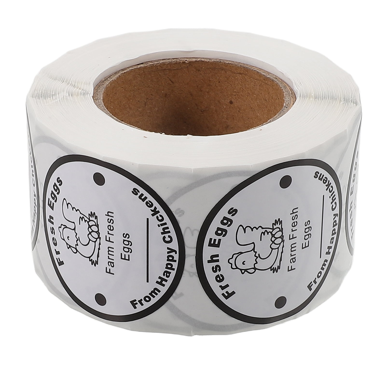 QIDITONG 1 Roll Chicken Eggs Labels Stickers Fresh Eggs Carton Labels ...